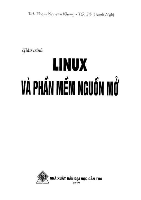 Giáo Trình Linux Và Phần Mềm Nguồn Mởpdf