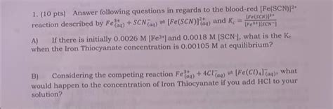 Solved Pts Answer Following Questions In Regards To Chegg Com