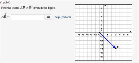 solved find the vector ab in r 2 given in the figure ab