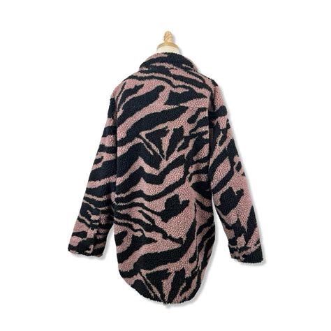 Pistola Patterned Teddy Jacket Gem