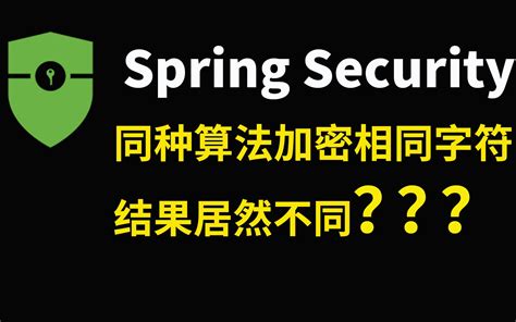 Spring Security Bcryptpasswordencoder为什么安全哔哩哔哩bilibili