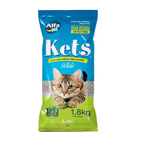 Areia Gatos Higiênica Kets White Sensitive Tudo De Bicho