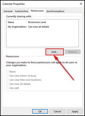 Request Calendar Access In Outlook Ask For Permission