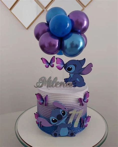 Ballon Cake Tema Stitch Festa Simples Aniversario Festa De