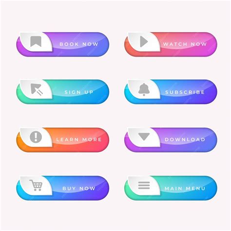 Free Vector | Gradient call to action button pack