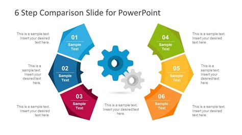 6 Step Modern Comparison Template For PowerPoint SlideModel Powerpoint Powerpoint Templates