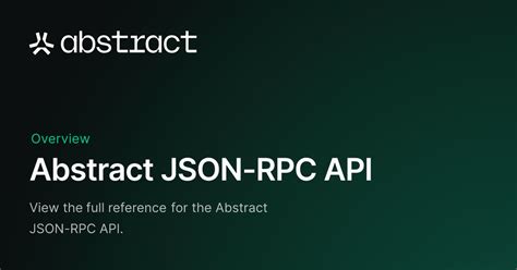 Abstract Json Rpc Api Abstract