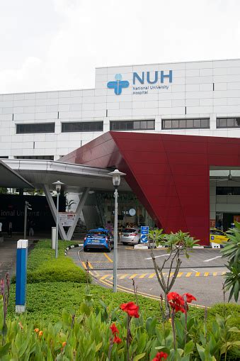 Singapore National University Hospital Main Building Facade View Stock