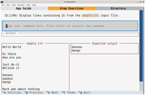 Interactive Exercises For Gnu Grep Sed And Awk Tui Apps