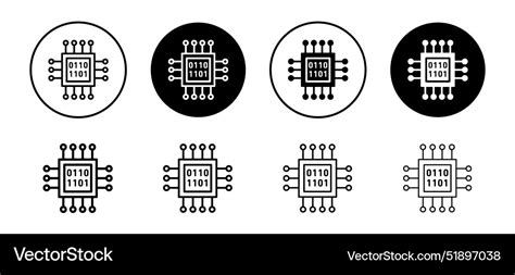 Computer Processor And Ai Technology Icon Vector Image