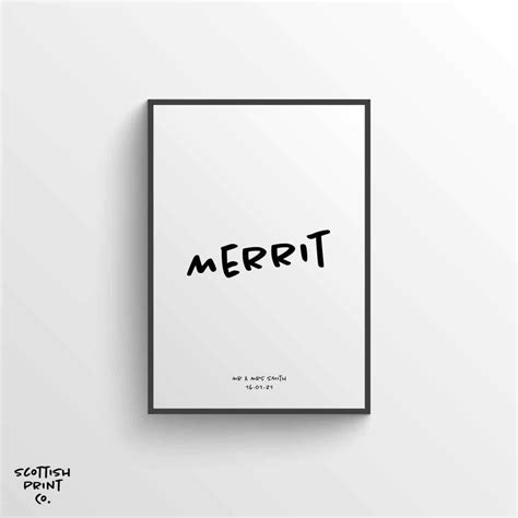 Merrit Personalised Scottish Wedding T 5 Stars