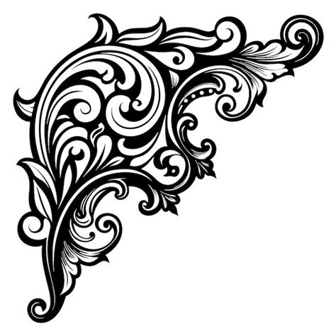 Ornate Corner Floral Design Premium Ai Generated Vector