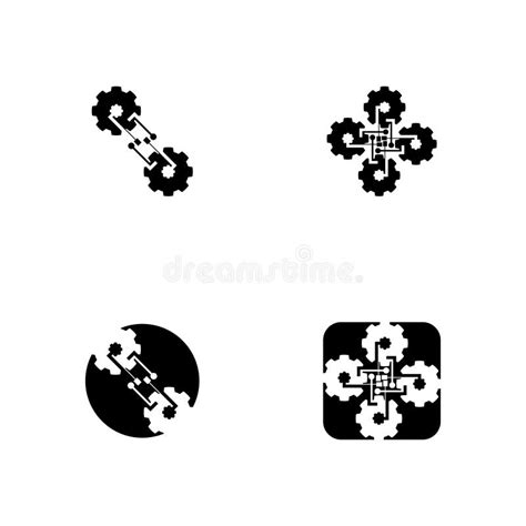 Business Technology Logo Vector Template Illustration Stock