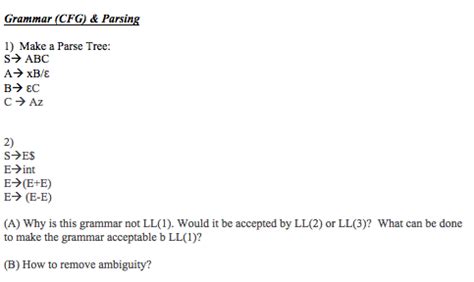 Solved Grammar CFG Parsing Make A Parse Tree S Chegg Com