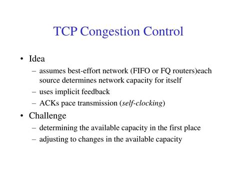 Ppt Congestion Control Powerpoint Presentation Free Download Id