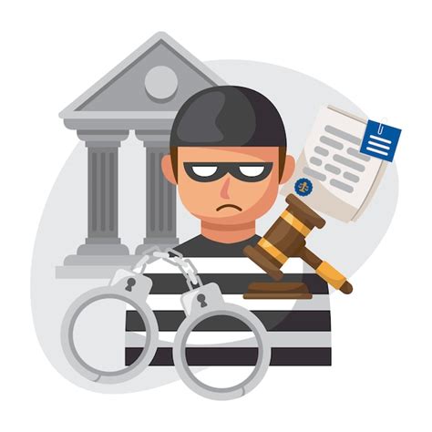 Premium Vector Criminal Illustration Design For Law Firm