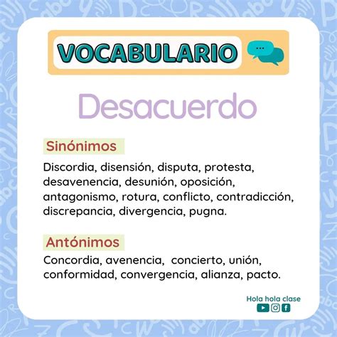 Holaholaclase 🍎 El Conocimiento De Los Sinónimos Y