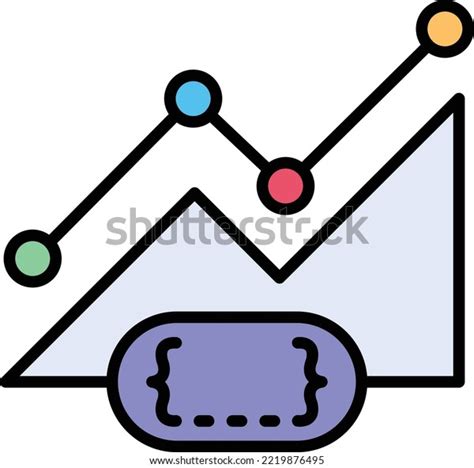 Coding Graph Vector Icon Which Suitable Stock Vector Royalty Free