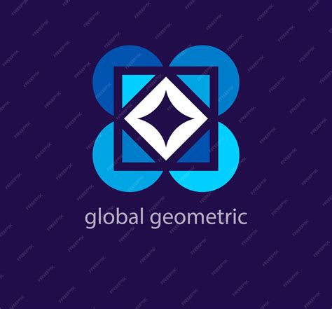 Premium Vector Creative Global Geometric Shape Logo Unique Color