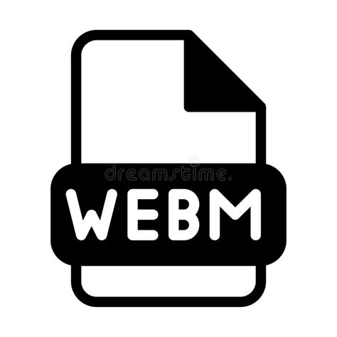 Webm File Format Video Icons Web Files Label Icon Stock Vector