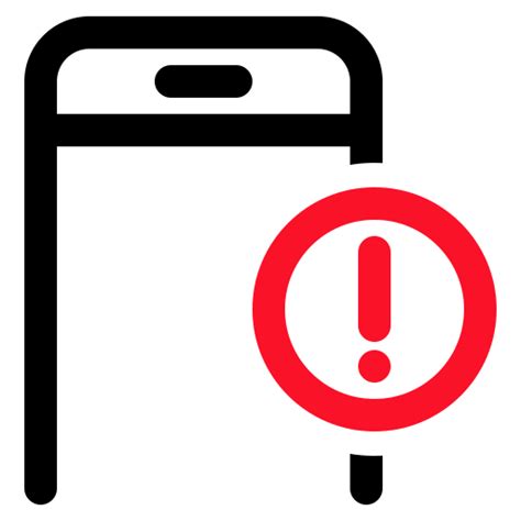 Smartphone Warning Sign Electronics Mobile Phone Icon Download On Iconfinder