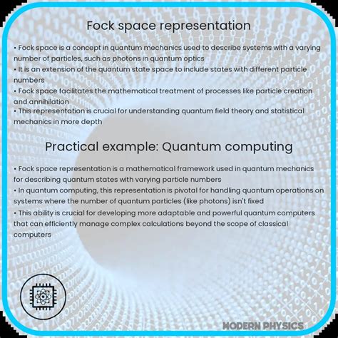 Fock Space Representation Quantum States And Operators
