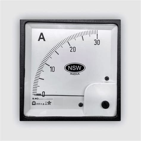Nsw India Mr 96 Analog Panel Meter 30 Amp Dc Dimension 96x96mm