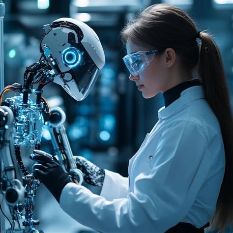 A Visual Representation Of Collaborative Robots Cobots Working With Humans Premium Ai