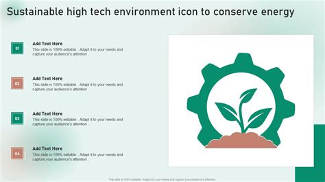 Sustainable High Tech Environment Icon To Conserve Energy Portrait Pdf