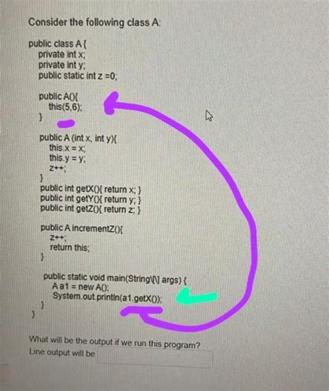 Solved Consider The Following Class A Public Class At