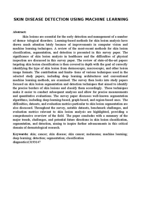 Skin Disease Detection Using Machine Learning Skin Disease Detection Using Machine Learning