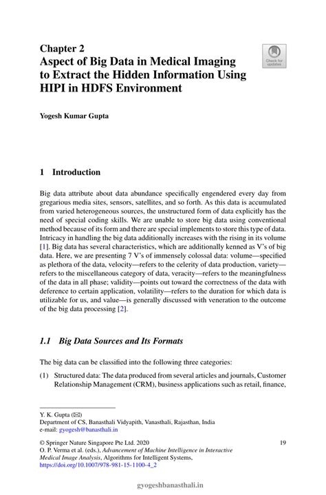 pdf aspect of big data in medical imaging to extract the hidden