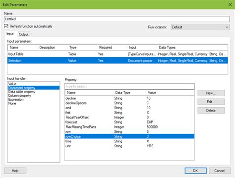 Select Type Curve Inputs With Property Controls The Analytics Corner