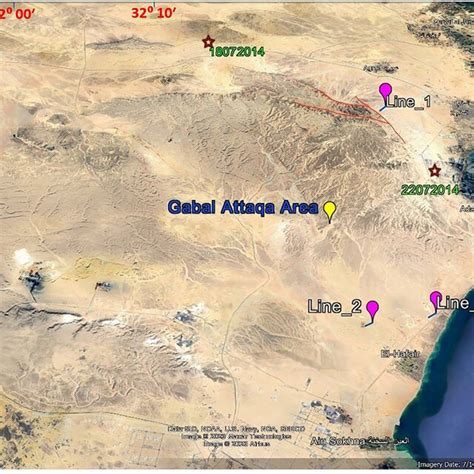 Three Measured Seismic Lines Line 1 Line 2 And Line 3 Plotted On Download Scientific