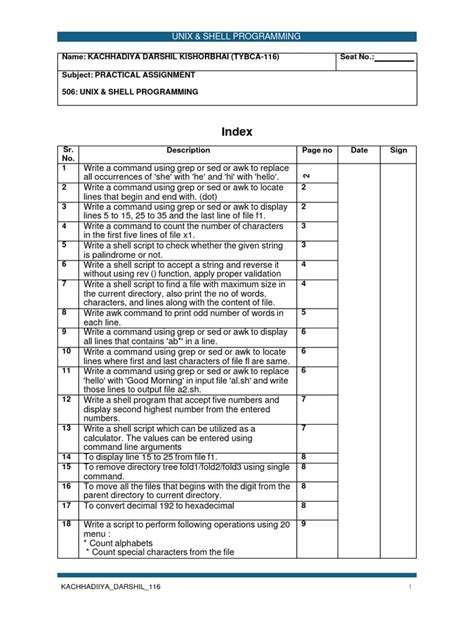 Darshil 116 Unix Pdf Software Computer Programming