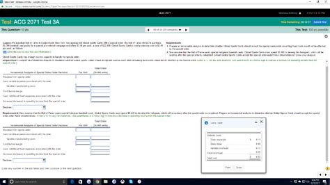 Solved Anthony Anthony Test Acg 2071 Test 3a Time Remaining