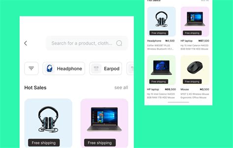 e commerce app prototype figma