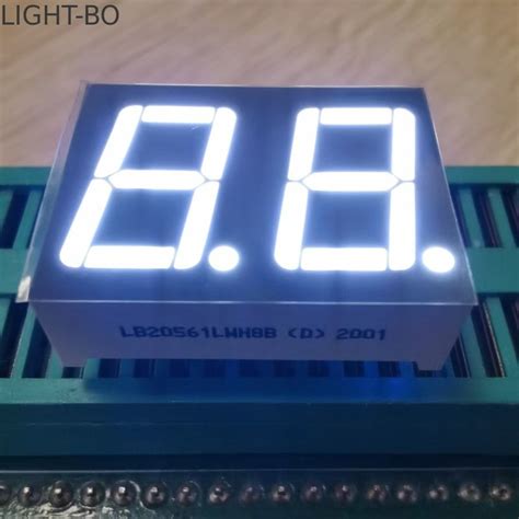 common anode 7 segment led display dual digit 14 2mm white color