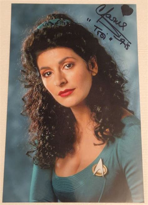 Marina Sirtis As Deanna Troi In Star Trek Signed Photo With Coa