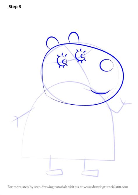 How To Draw Mummy Sheep From Peppa Pig Peppa Pig Step By Step DrawingTutorials