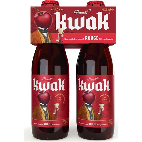 Kwak Rouge Bière Goût Cerise Bouteilles 4x33cl Carrefour Site
