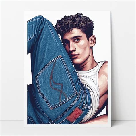 Premium Vector Retro Levis 501 Jeans Model Guy Girl Woman Vector