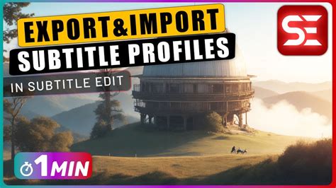 How To Export And Import Subtitle PROFILES In Subtitle Edit YouTube