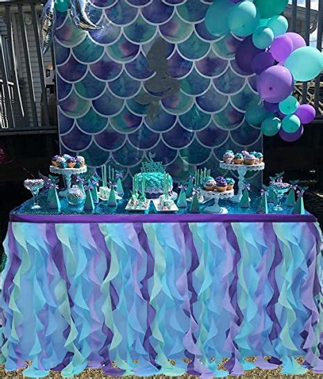 Ft Mermaid Curly Willow Table Skirt Tulle Table Skirt For Rectangle Table Or Round Table Tutu