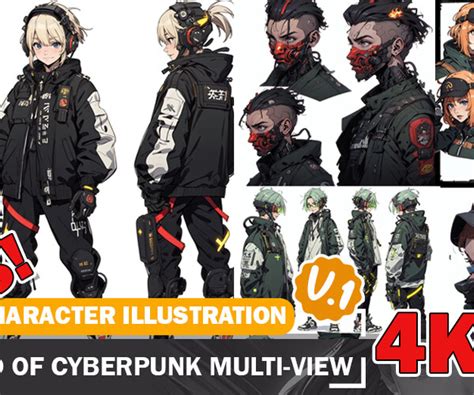 Artstation 398 Anime Cyberpunk World Character Reference Sheet