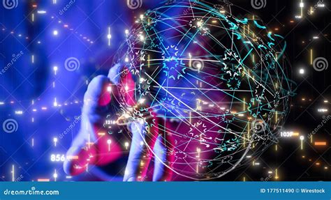 A Big Data Visualization Network Connection Structure Stock Photo Image Of Recruit Rendering