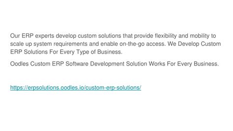 ppt custom erp solutions erp development solutions powerpoint