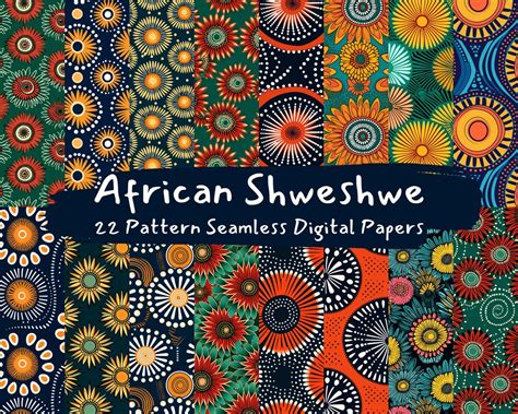 African Shweshwe Pattern Seamless Digital Papers Tile Patterns Printable Scrapbook Paper