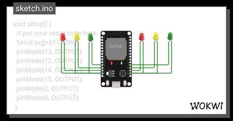 Traffic Signal Wokwi Esp32 Stm32 Arduino Simulator