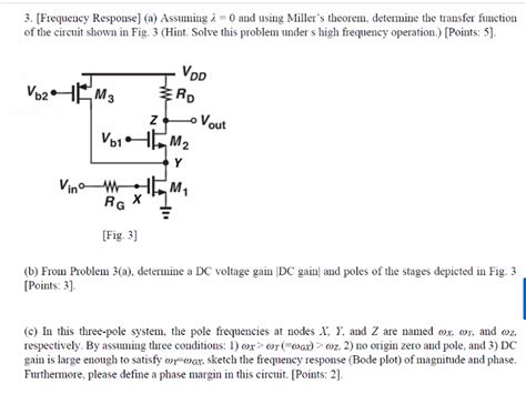 3 [frequency response] a assuming i 0 and using
